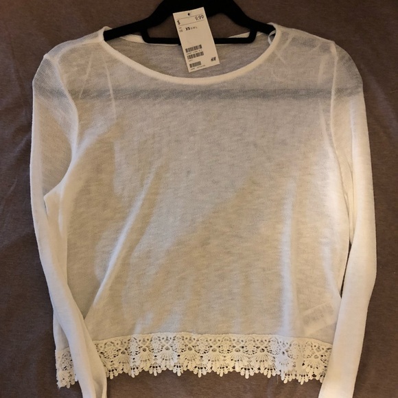 H&M | Tops | White Top From Hm | Poshmark